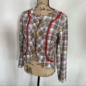 Sundance | Jackets & Coats | Sundance Nola Plaid Jacket With Ric Rac ...